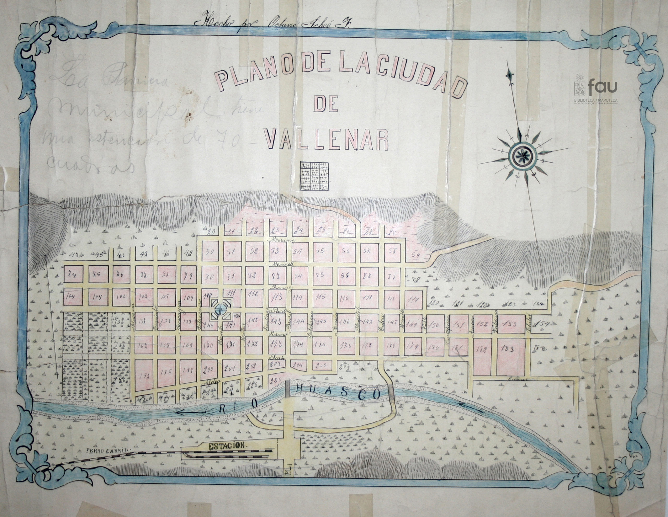 Plano de la ciudad de Vallenar - Tantaku